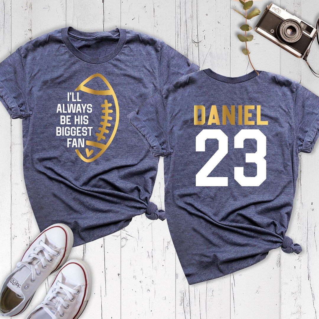 Custom American Football Shirt Tee Personalized Name Number Football ...