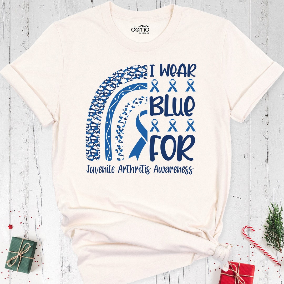 I Wear Blue Ribbon Shirt, Juvenile Arthritis Awareness Tshirt, Support ...