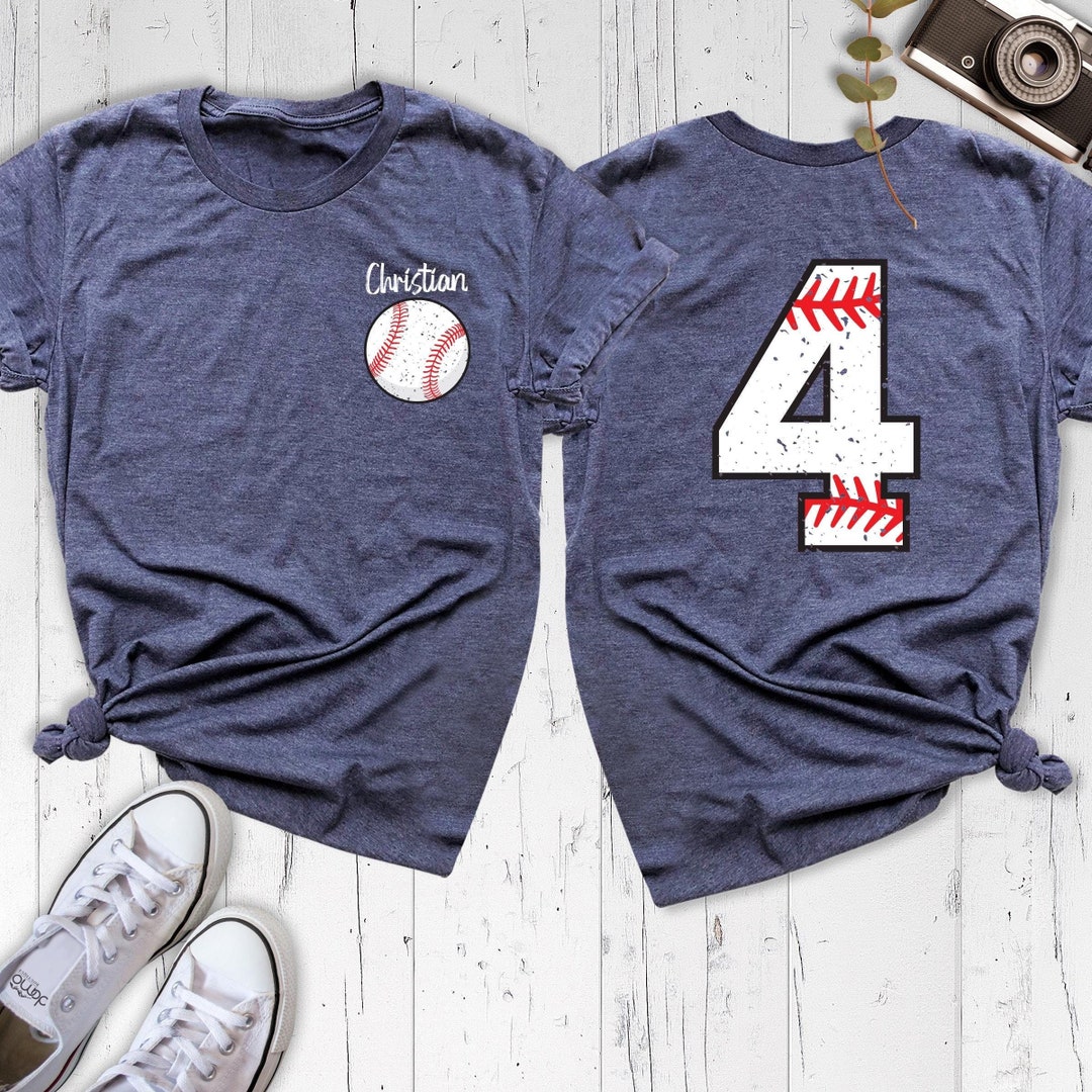 Personalized Name Number Baseball Shirt Tee Custom Baseball Senior ...