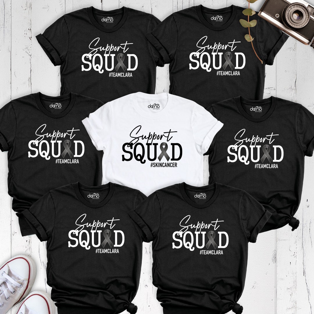 Support Squad Skin Cancer Shirt, Melanoma Cancer Tshirt, Skin Cancer ...