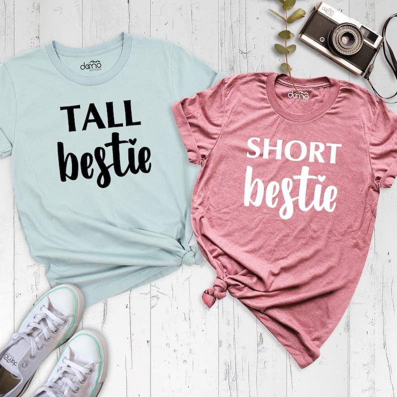 Best Friend Shirt, Tall and Short Bestie Shirt, Gift for Friend, Best ...