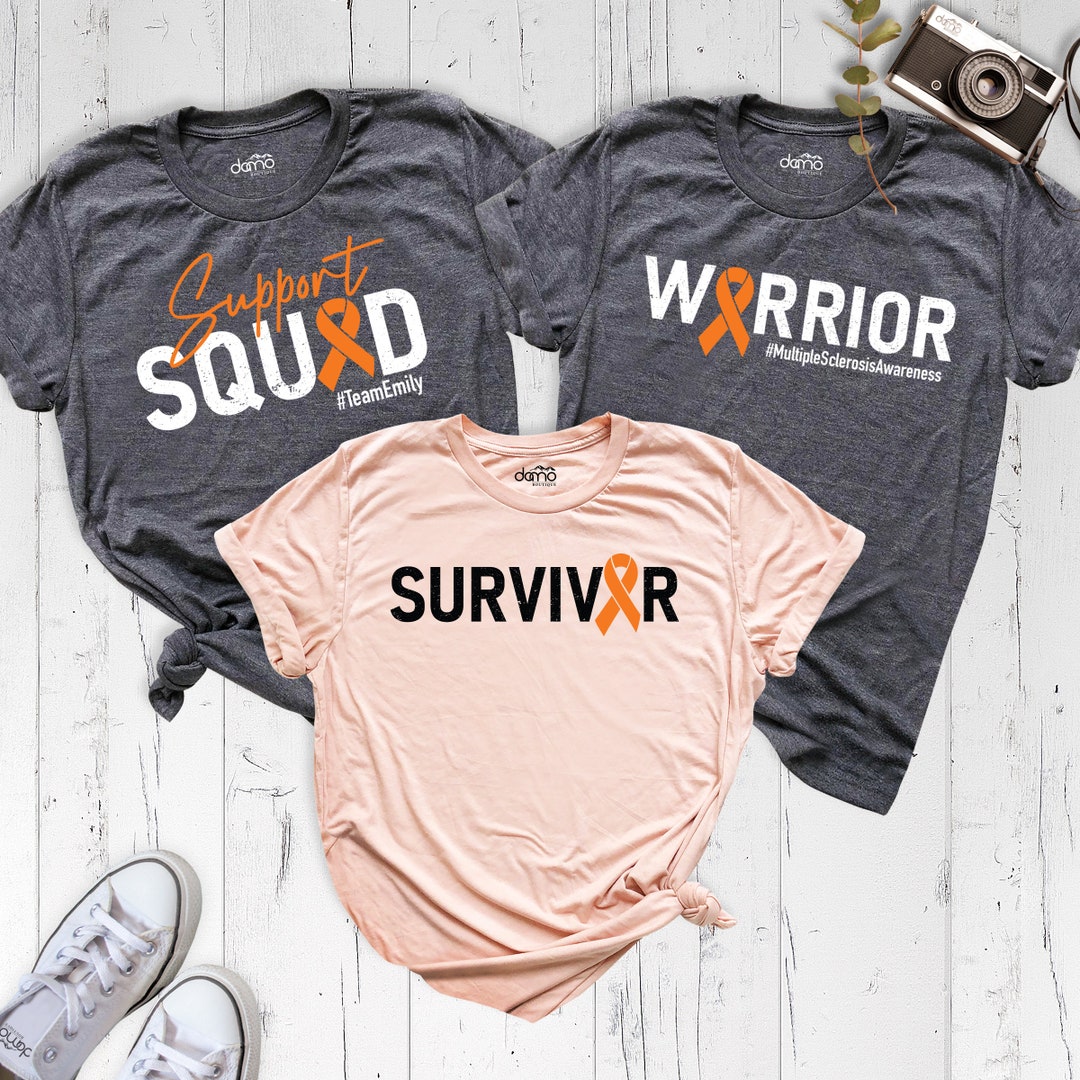 MS Survivor Shirt, Support Squad Multiple Sclerosis Shirt, MS Awareness ...