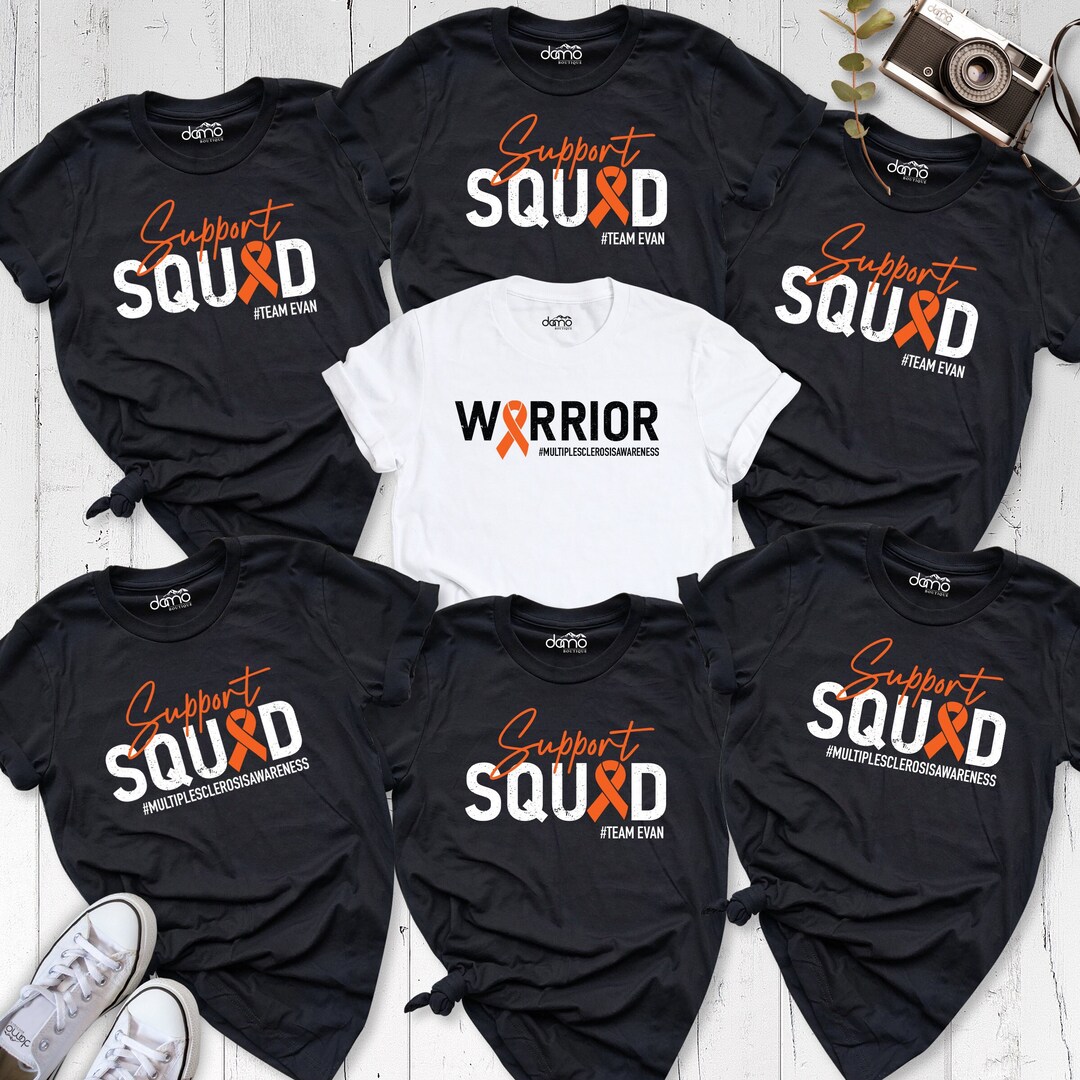 MS Awareness Team Shirt, Support Squad MS Shirt, Multiple Sclerosis ...