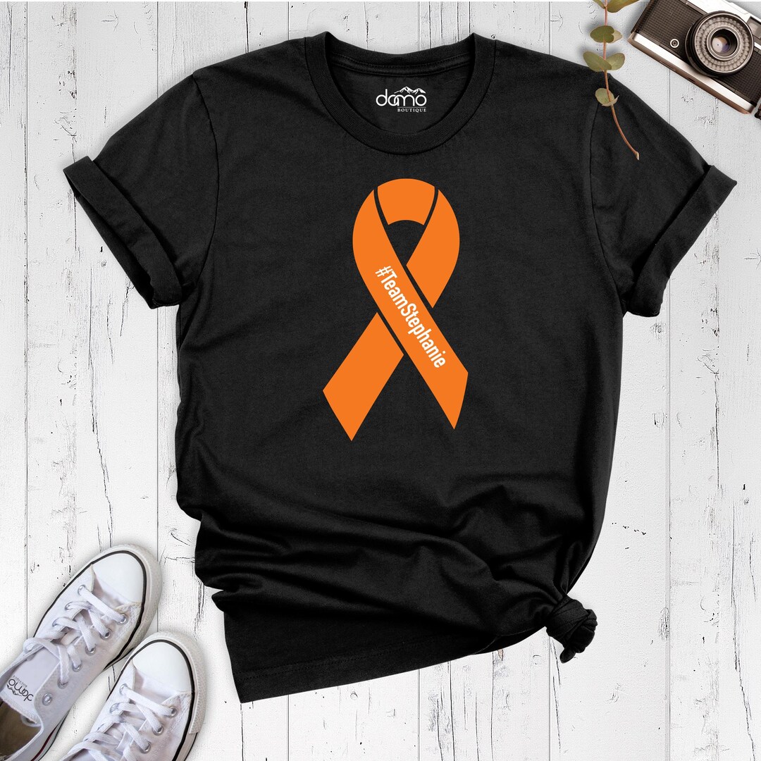 Custom Orange Ribbon MS Team Shirt Multiple Sclerosis Awareness Shirt ...