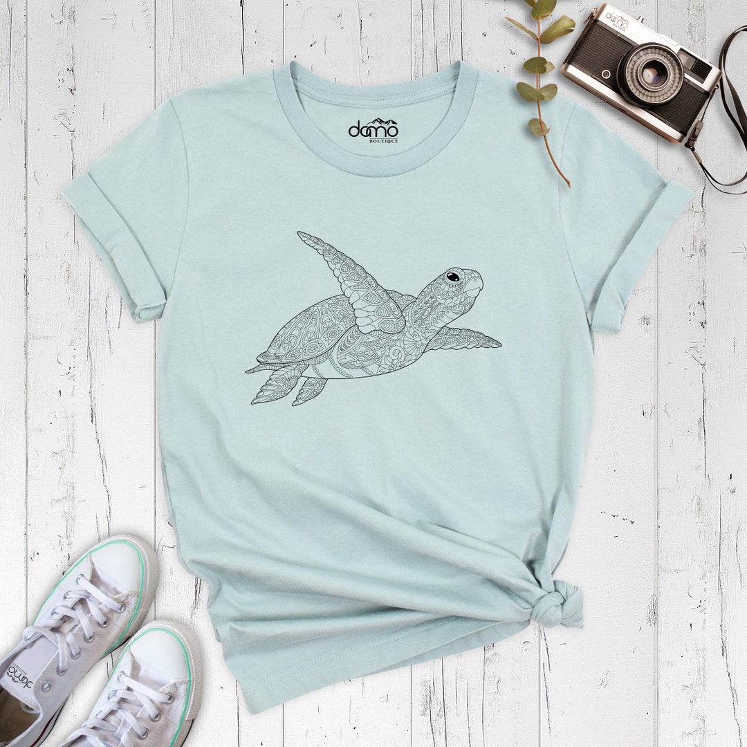 Turtle Shirt, Save a Turtle Shirt, Mosaic Turtle Shirt, Sea Turtle T ...