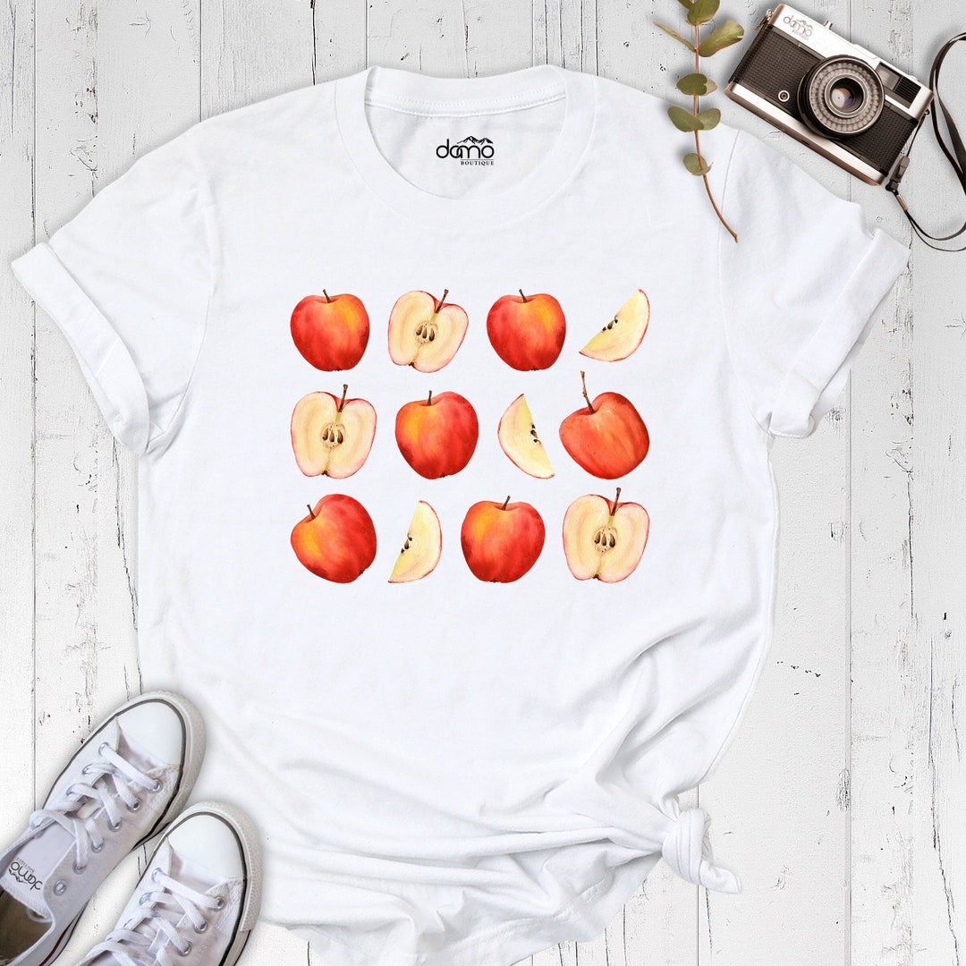 Apple Shirt, Cottagecore Clothing, Summer Fruit Shirt, Aesthetic Shirt ...