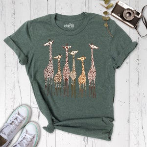 Giraffe Shirt, Safari Giraffe Tshirt, Nature Lover Shirt, Giraffe ...