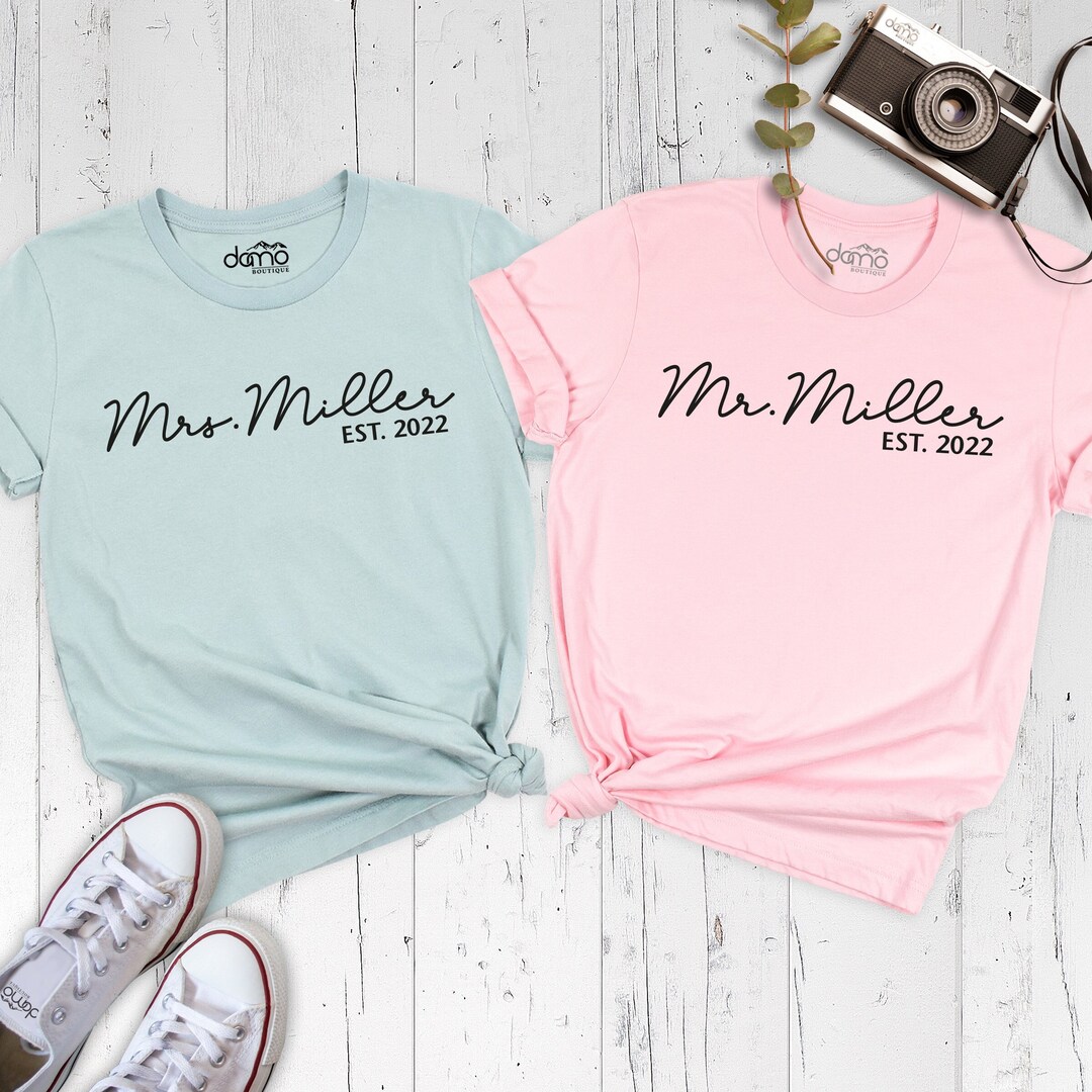 Personalized Gift for Bride, Mr and Mrs Custom T-shirt, Future Mr Mrs T ...