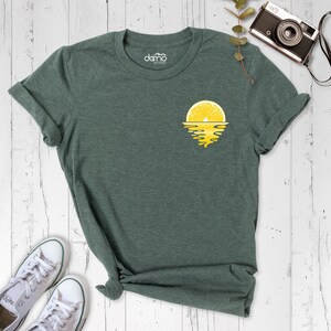 Lemon Sunset Shirt, Minimalist Summer Shirt, Family Trip Shirt, Fruit ...