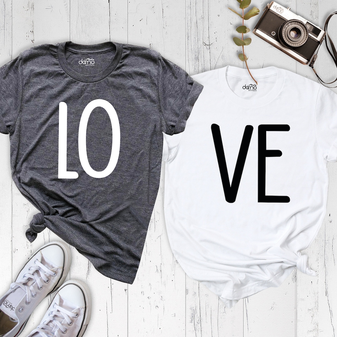 Love Shirt, Love Couple Shirt, Love Hearth T-shirt, Couple Valentines ...