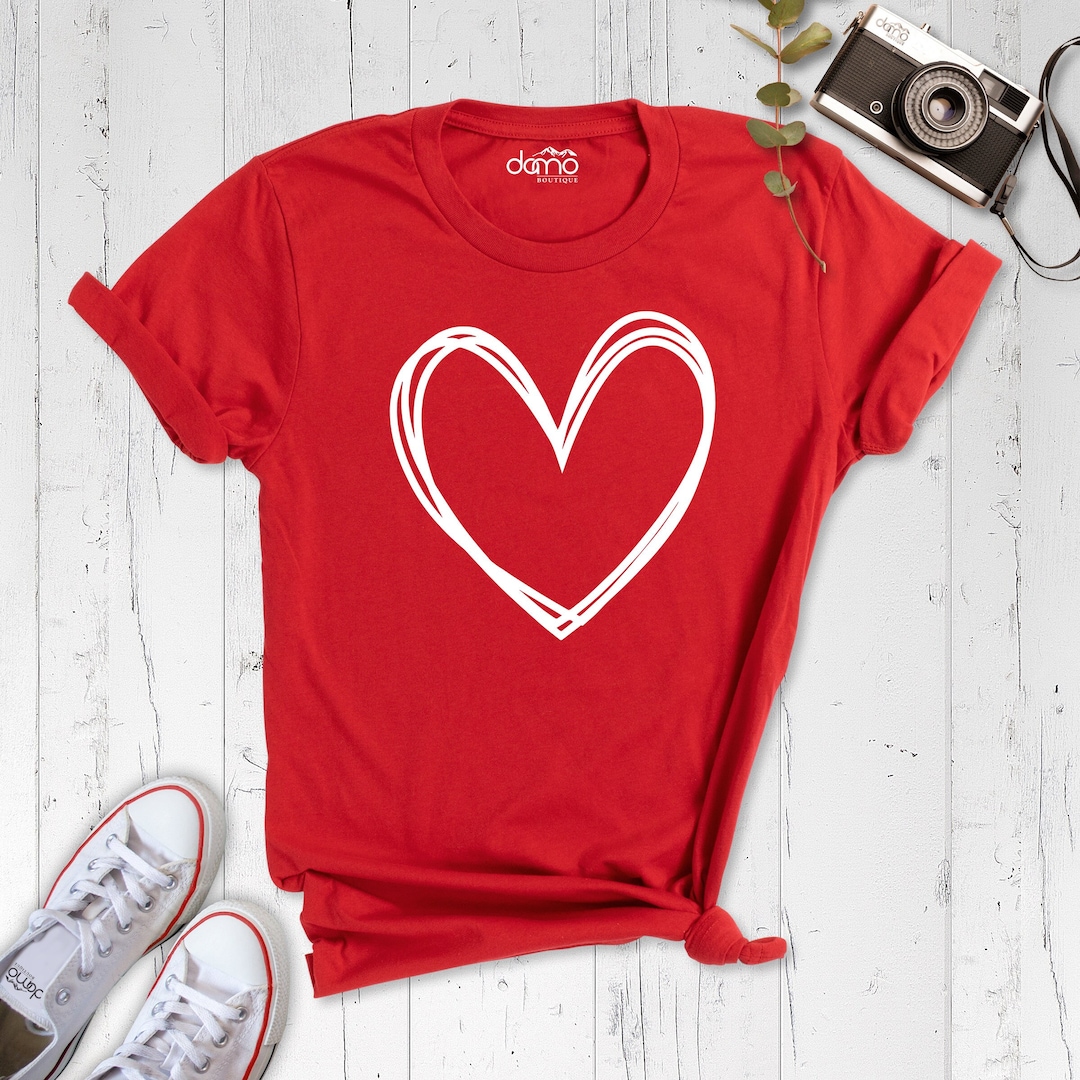 Valentines Day Heart Shirt, Valentine Love Shirt for Women, Cute Heart ...