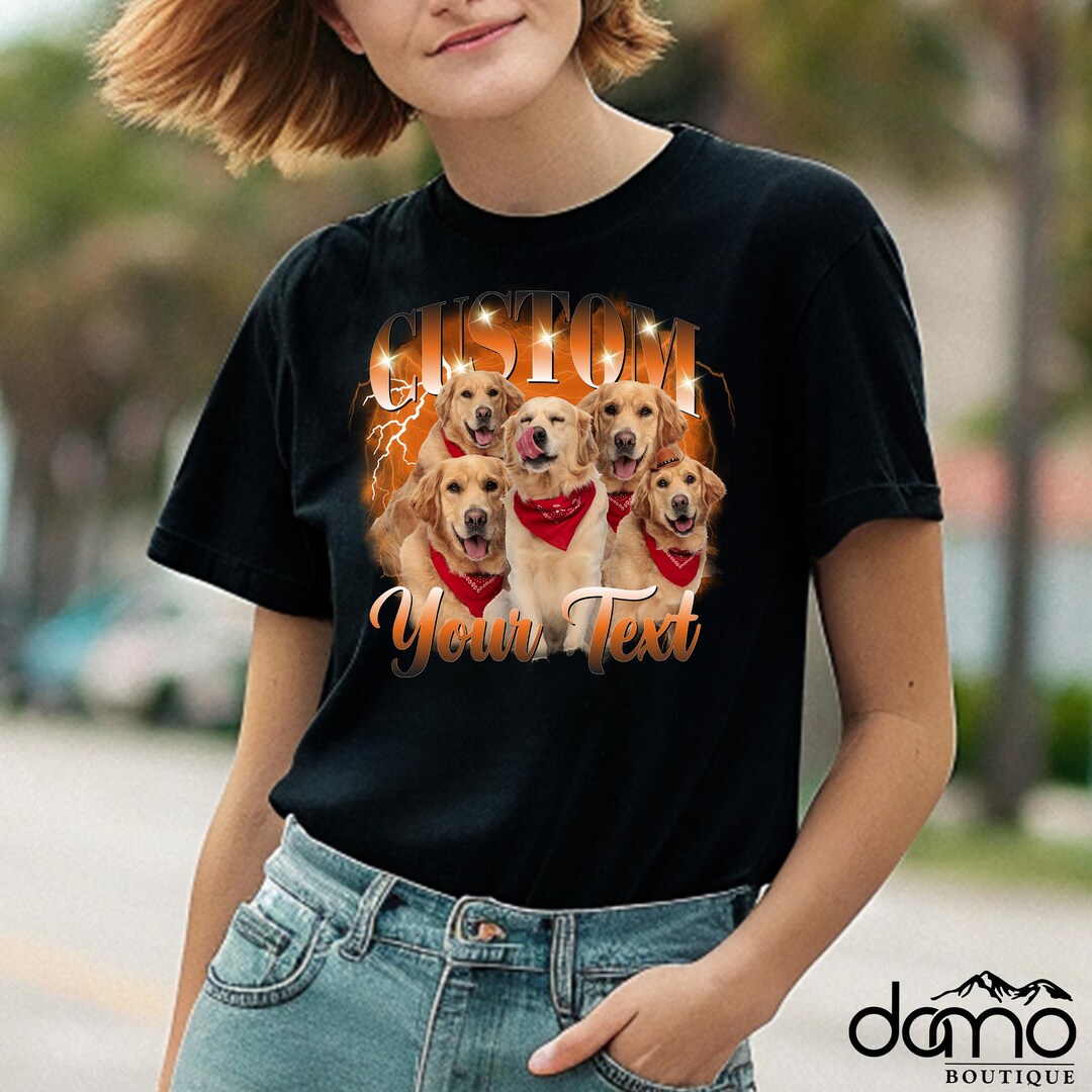 Custom Dog Face Shirt Personalized Pet Tee, Dog Name Shirt, Pet Lover ...