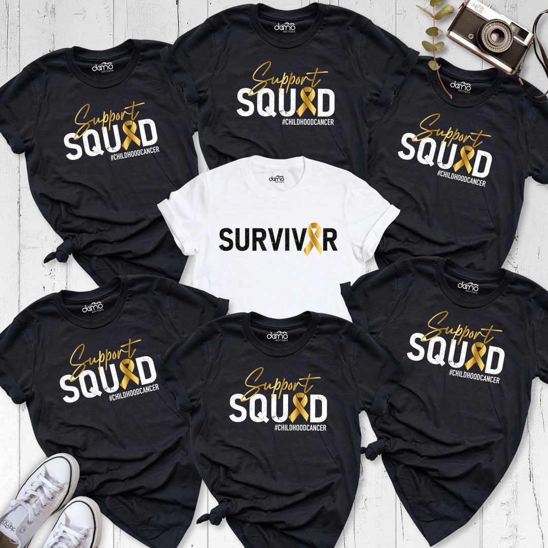 Support Squad Childhood Cancer Shirt, Support Squad T-shirt, Gold ...