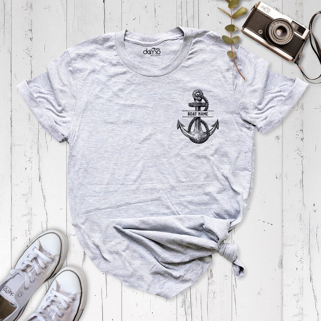 Personalized Family Boat Name Tee, Custom Vacation Boating Shirt ...