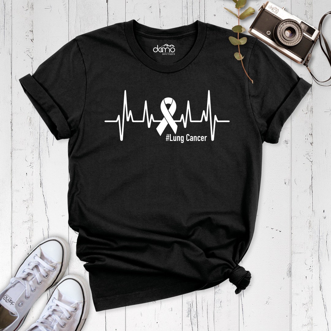 Heartbeat Lung Cancer Shirt, Awareness Cancer Shirt, Warrior Shirt, We ...