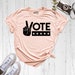 Peace Sign Vote Shirt, Election 2026 Tshirt, Voter Registration Shirt ...