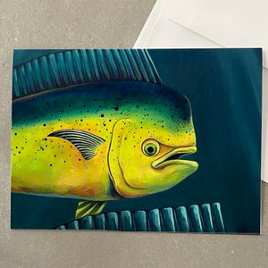 Mahi Mahi Greeting Card, Congratulations Encouragement Thank You, Blank ...