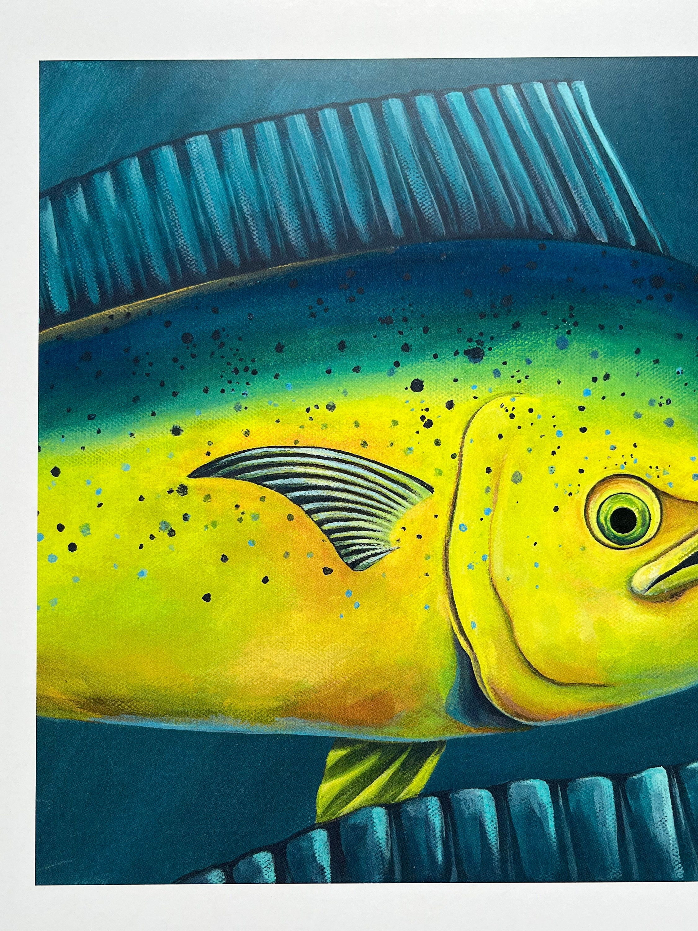 Mahi Mahi Painting Art Print, 8 X 10 Inch Fish Artwork, Offshore ...