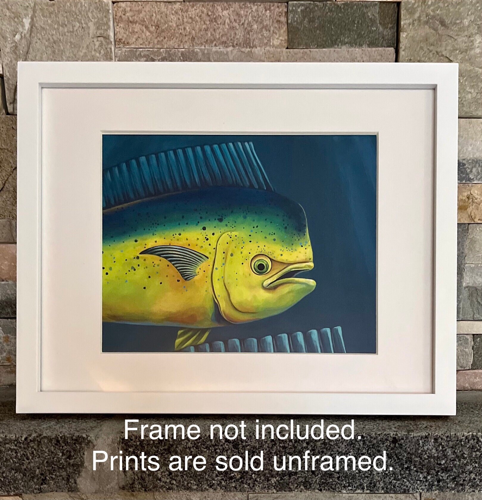 Mahi Mahi Painting Art Print, 8 X 10 Inch Fish Artwork, Offshore ...