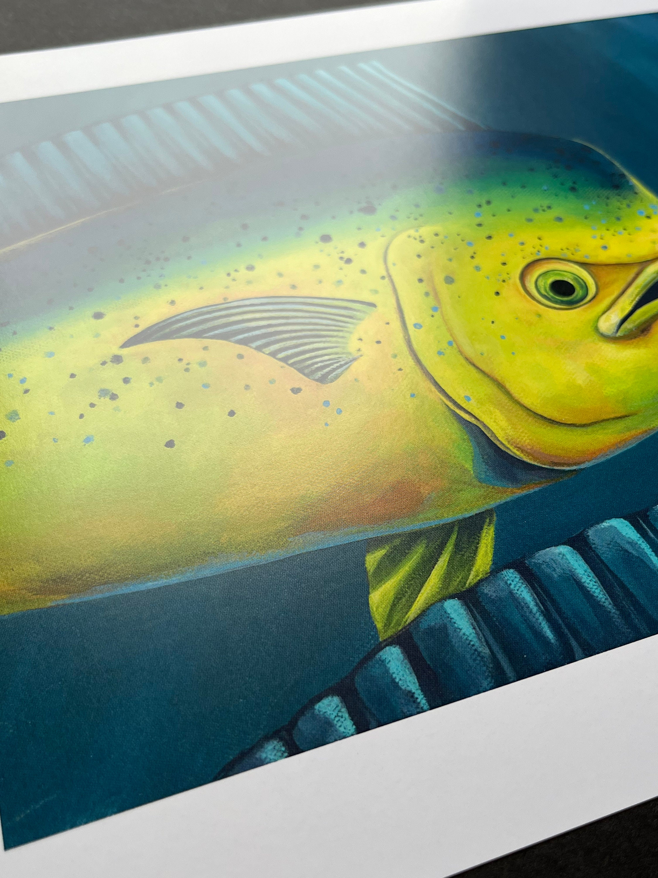 Mahi Mahi Painting Art Print, 8 X 10 Inch Fish Artwork, Offshore ...