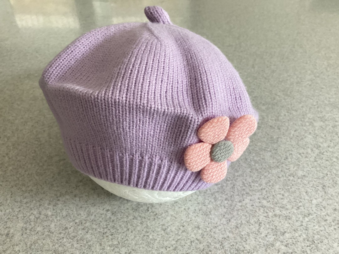 Knitted Baby Beret, Baby Hat Size 6 to 12 Months - Etsy