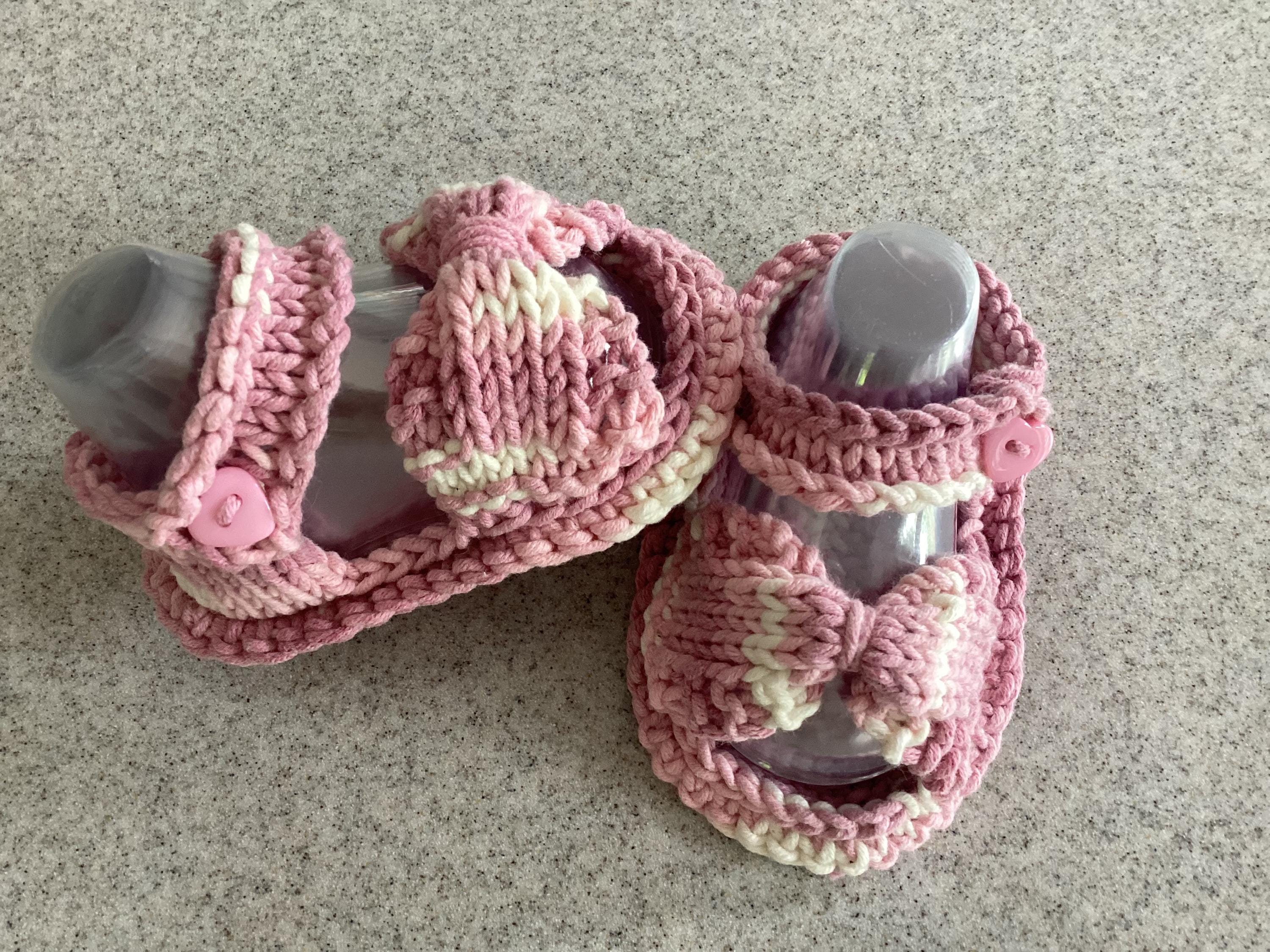 Knitting Pattern Baby Girl Sandal - Pattern Makes 3 Sizes - Etsy