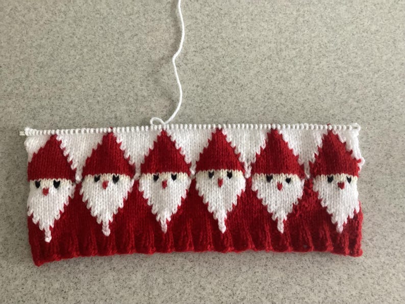 Knitting Pattern Santa Hat Makes 6 Sizes 0 to 5 Years. Plus Adult Size ...