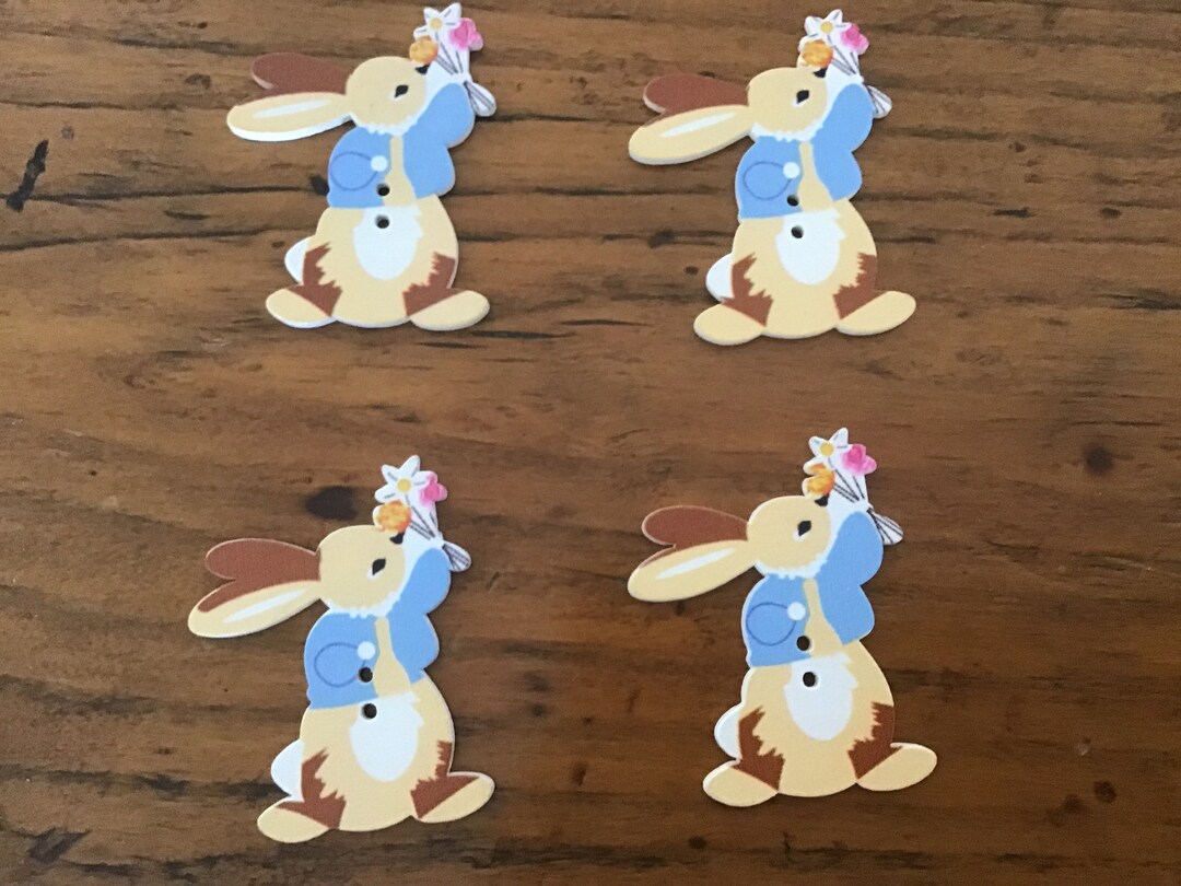 Four Rabbit Button, Baby Buttons- Size 4cms - Etsy