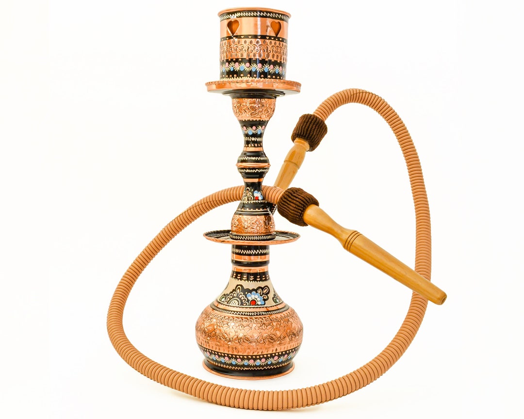 Copper Hookah, Shisha, Engraved Copper Water Pipes, Hand Carved Pure ...