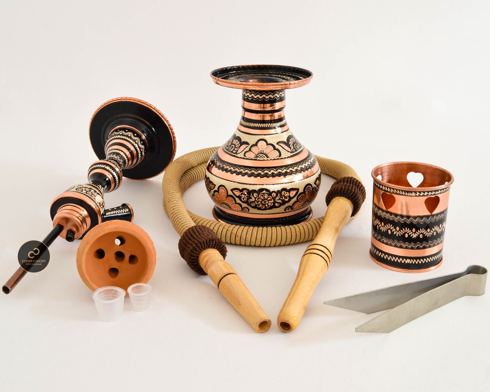 Copper Shisha Hand Carved Pure Copper Hookah Diamond Series - Etsy