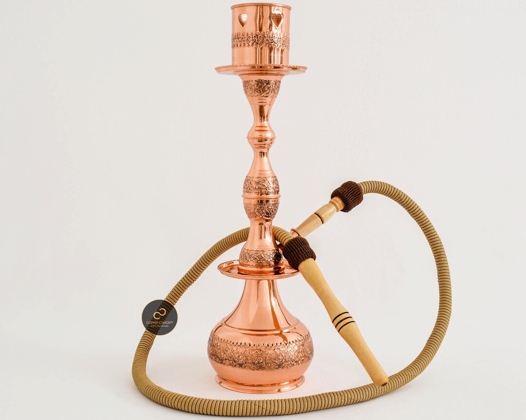 Copper Hookah, Engraved Copper Shisha, Hand Carved Pure Copper Water ...