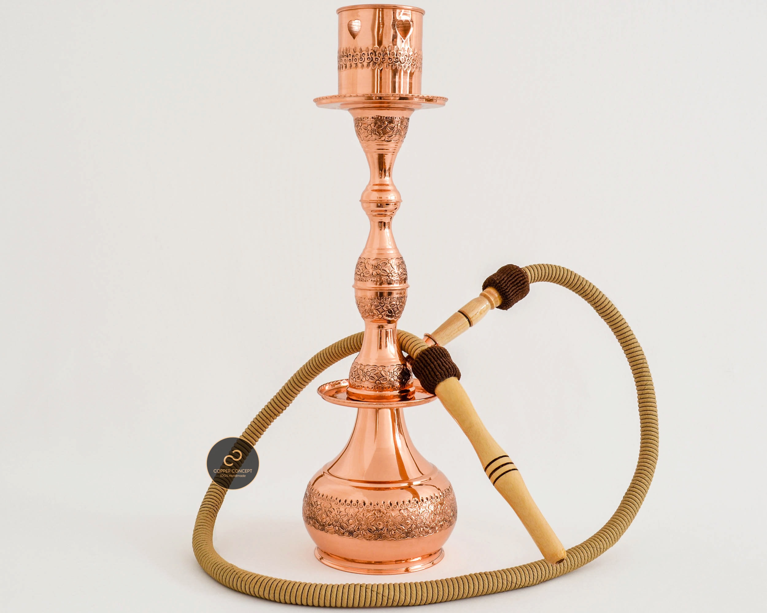 Copper Hookah, Engraved Copper Shisha, Hand Carved Pure Copper Water ...