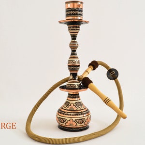 Copper Shisha, Hand Carved Pure Copper Hookah, Diamond Series Water ...