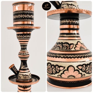 Copper Shisha, Hand Carved Pure Copper Hookah, Diamond Series Water ...