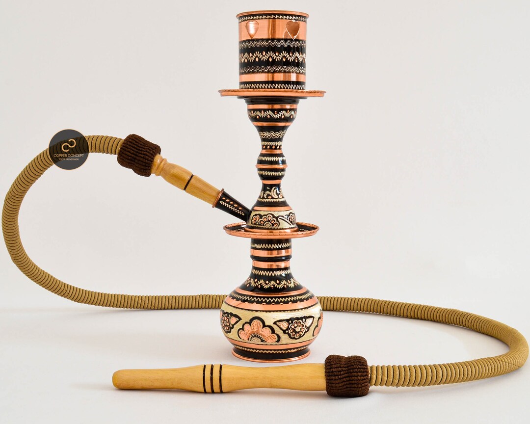 Copper Hookah, Hand Carved Pure Copper Shisha, Diamond Series Water ...