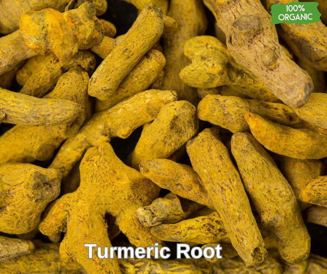 100% Organic Whole Turmeric Root - Curcuma Longa, 6 Oz (180g), Natural ...