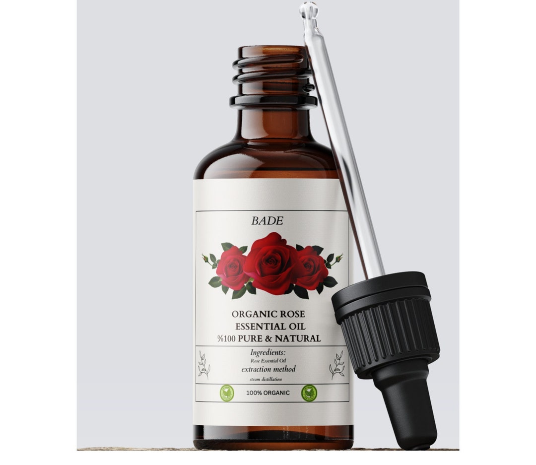 100% Pure & Natural Organic Rose Essential Oil Aromatherapy Oil, Steam ...