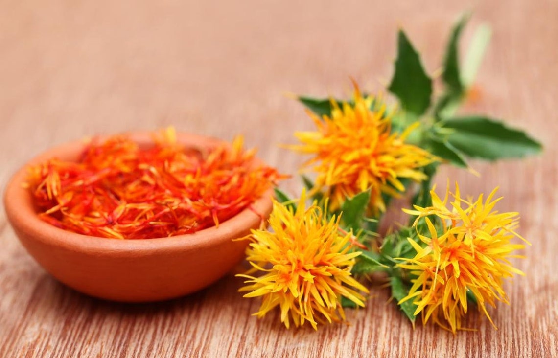 Organic Safflower Seeds, Carthamus Tinctorius - 6 Oz (180g), Saffron ...