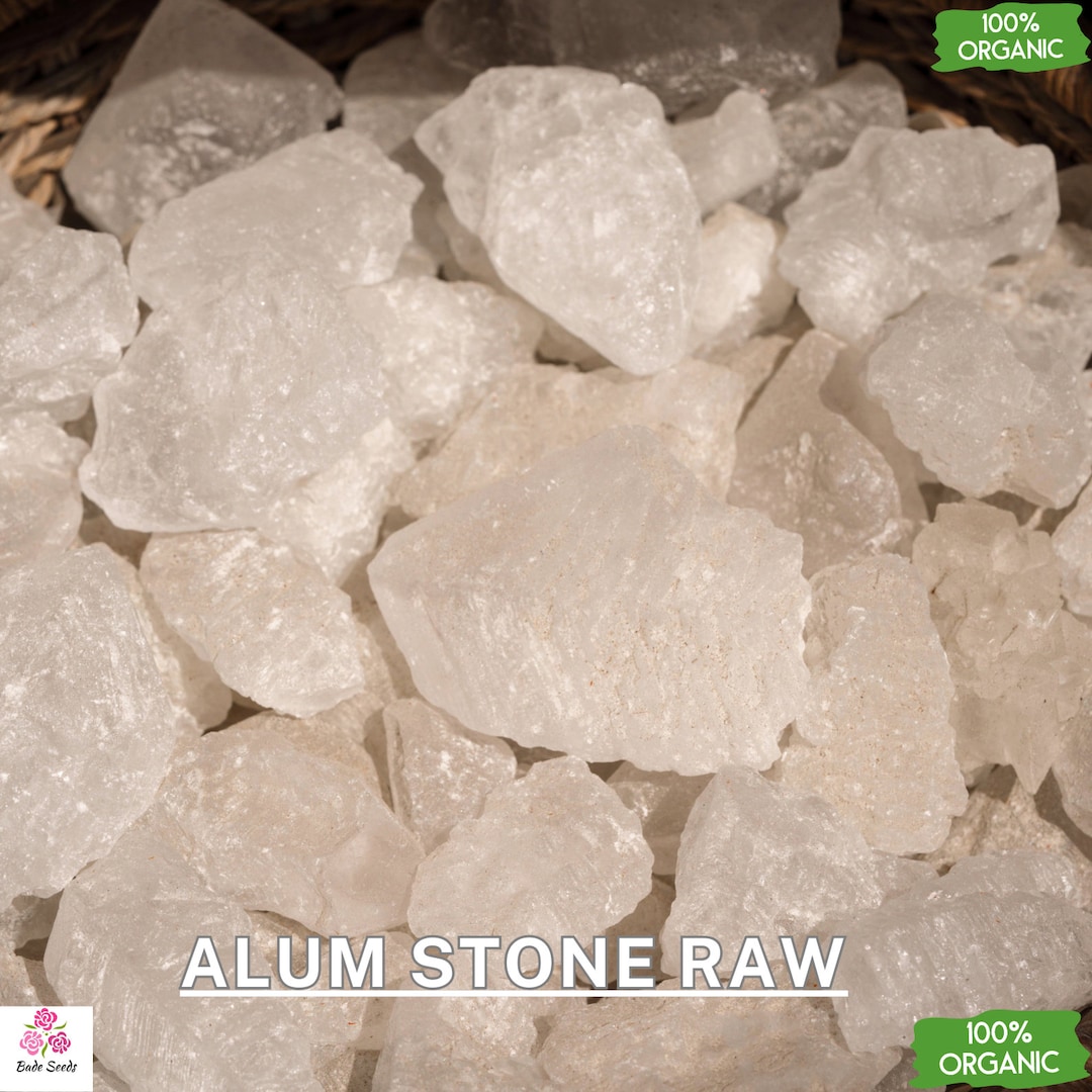 Organic Natural Alum Stone Raw , 6 Oz- 180 Gr Natural Stone Deodorant ...