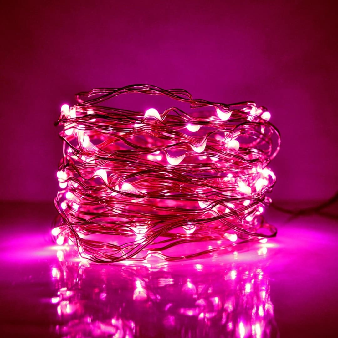 Pink Fairy Lights - Decorative LED Lights for Tree, Room Decoration ...