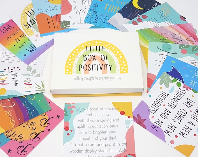 Affirmation Cards Positivity Cards With Wooden Stand, Positive ...
