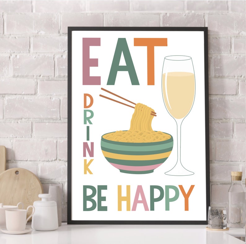 Kitchen Prints - Food Prints for Kitchen -coffee and Tea Prints - Boho ...