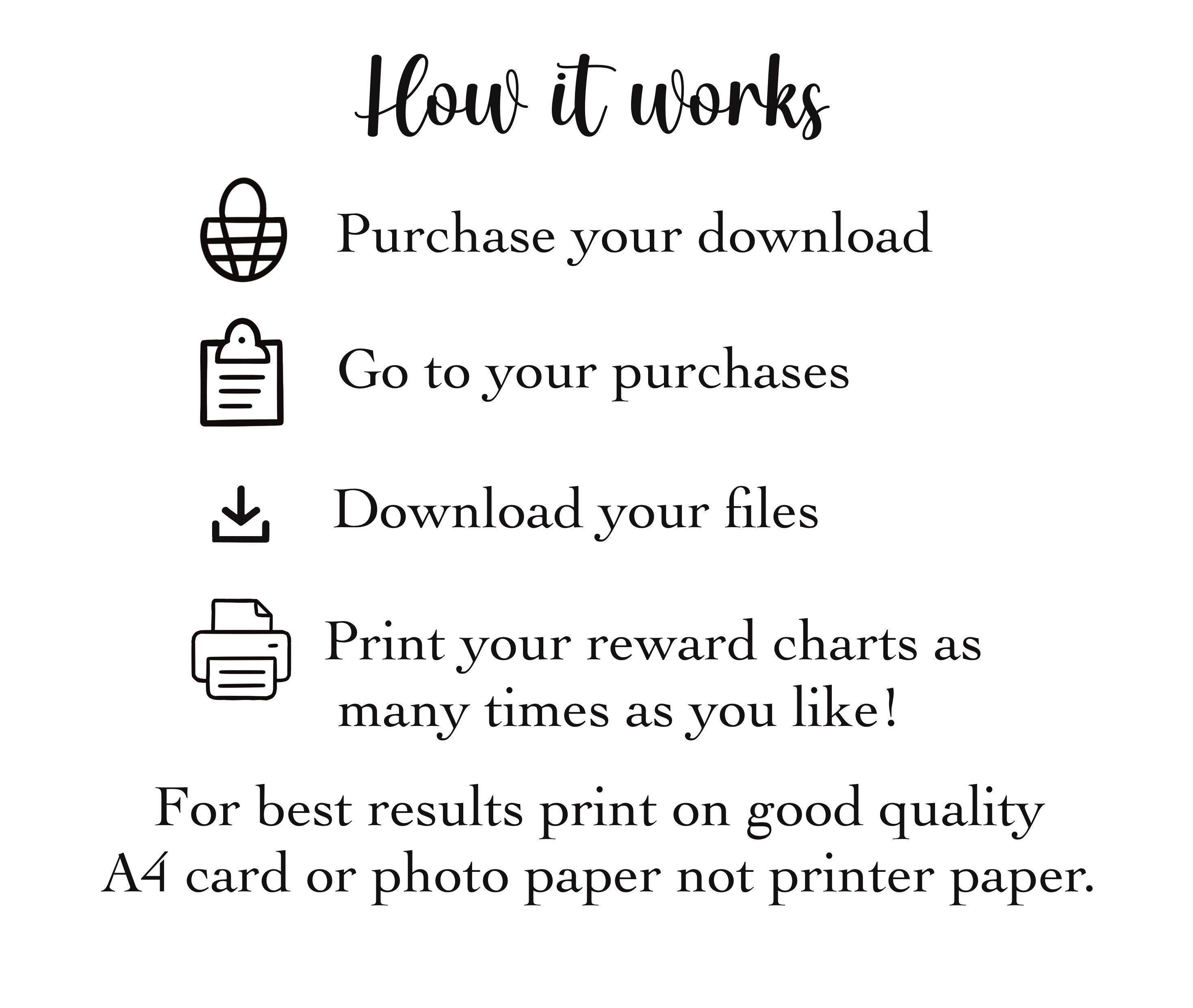 Reward Chart Bundle - Four Reward Charts for All the Family - Children ...