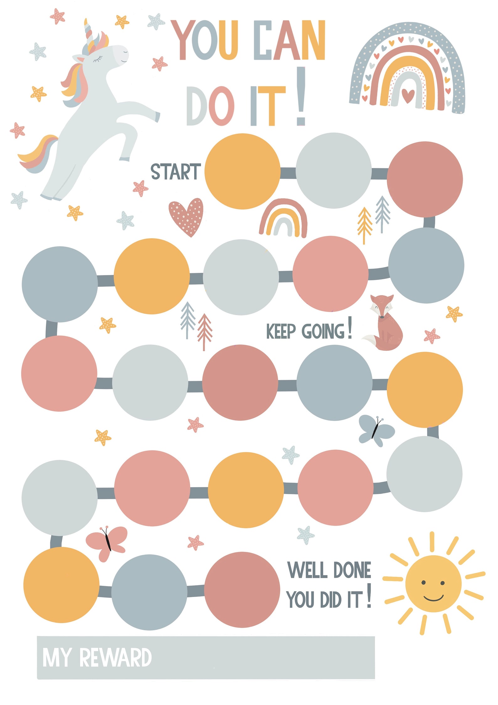 Printable Reward Charts for Kids Editable Reward Chart Print - Etsy UK