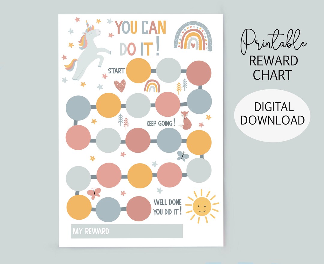 Printable Reward Charts for Kids Editable Reward Chart Print at Home ...