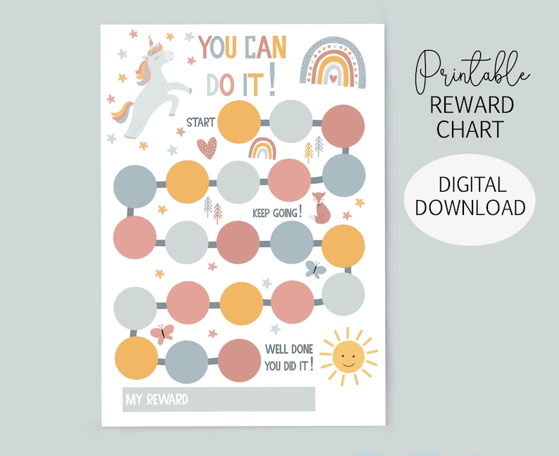 Printable Reward Charts for Kids Editable Reward Chart Print - Etsy