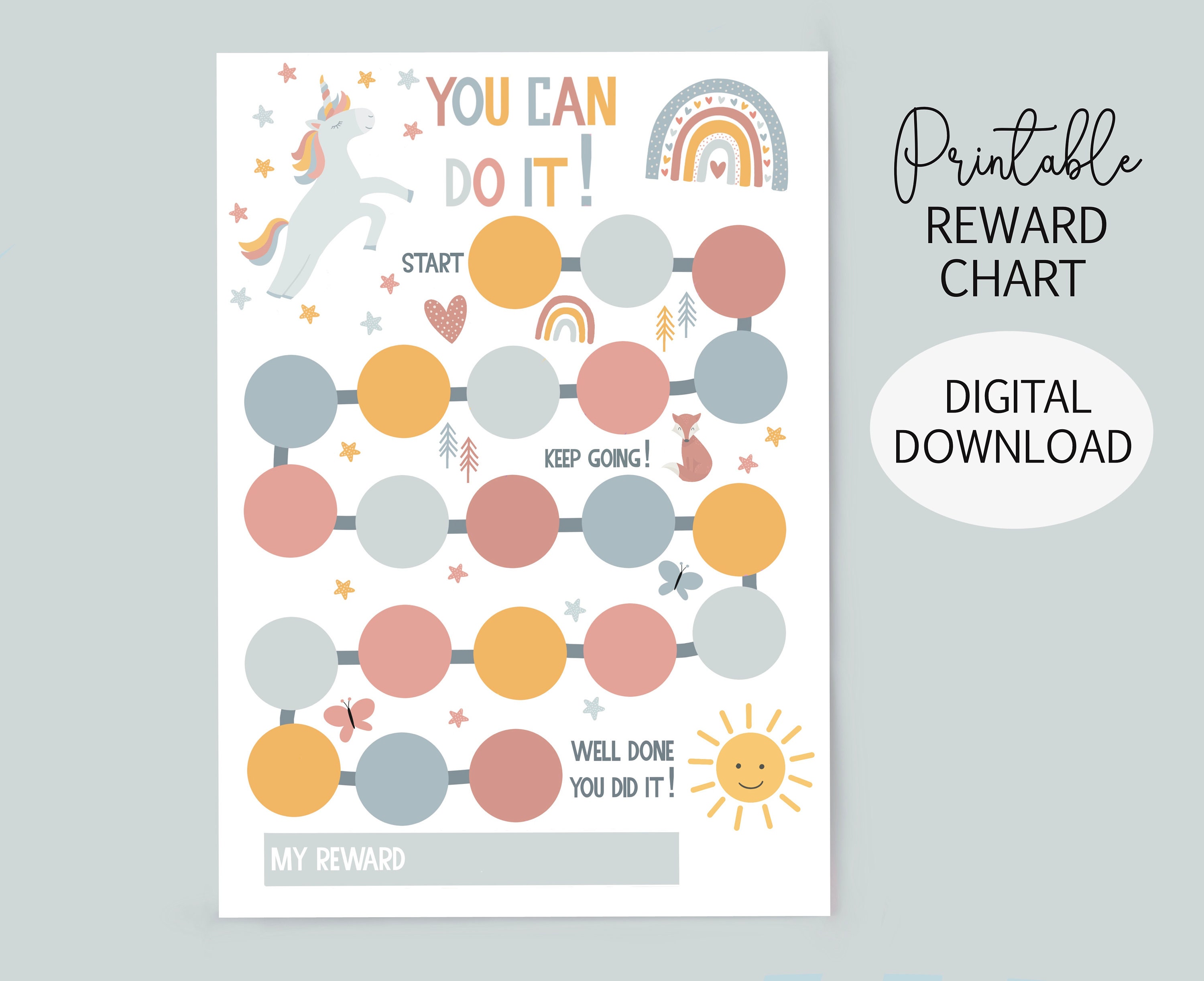 Printable Reward Charts for Kids Editable Reward Chart Print - Etsy UK