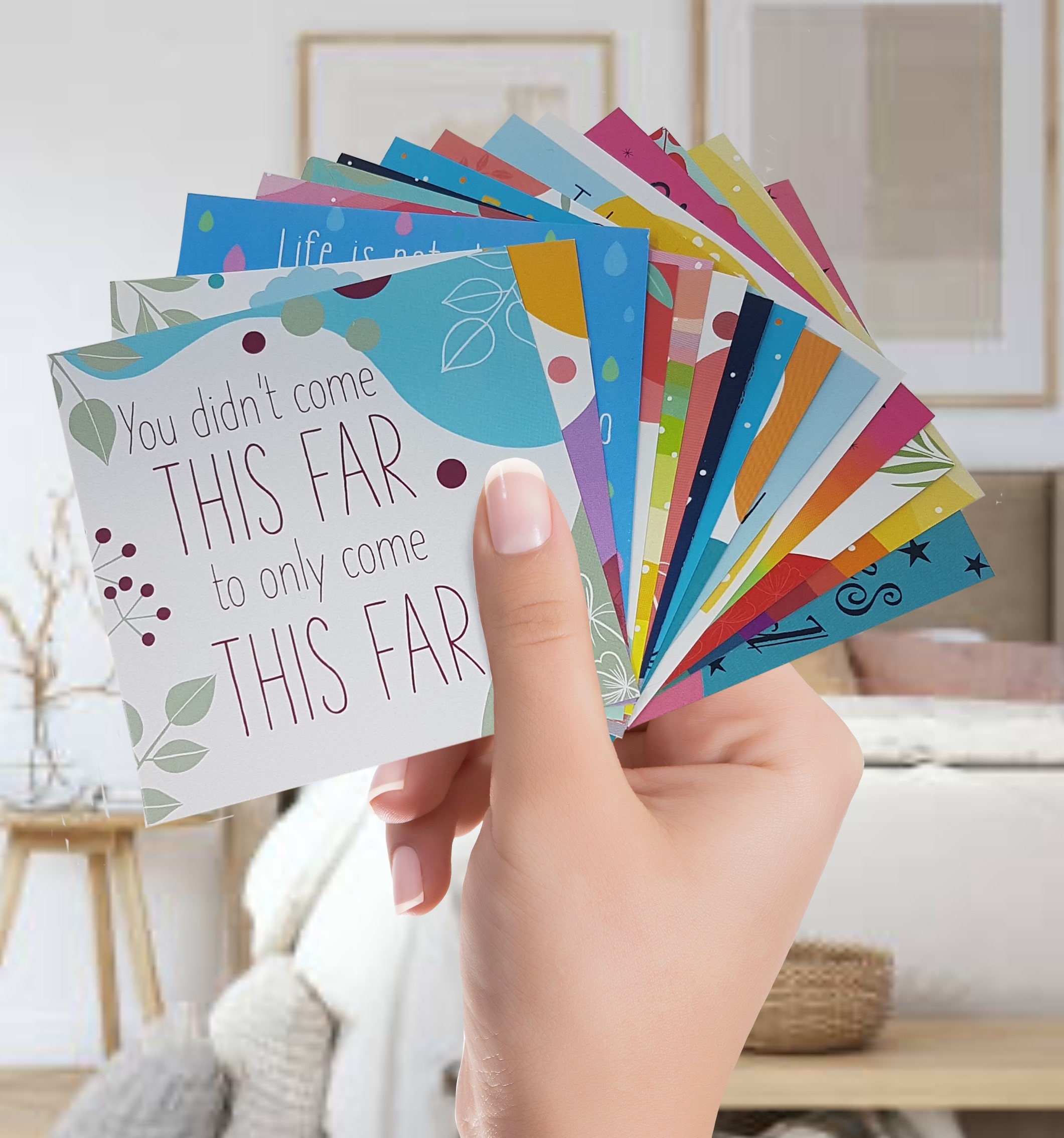 Affirmation Cards Positivity Cards With Wooden Stand Positive - Etsy UK