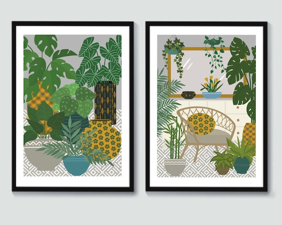 Botanical Print Set Botanical Art Prints Plant Prints - Etsy