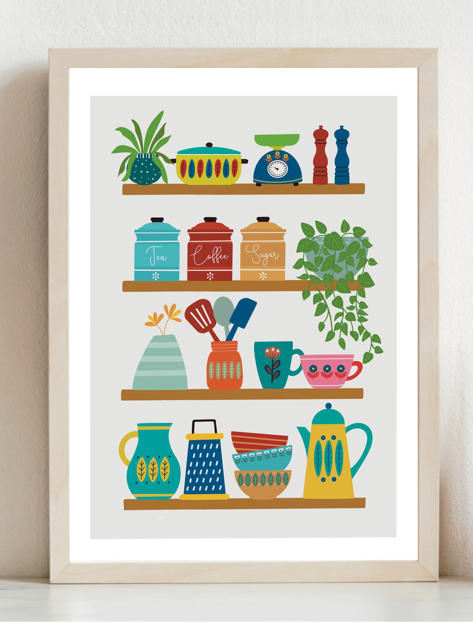 Kitchen Print - Art for Kitchen -colourful Kitchen Wall Art - Food ...